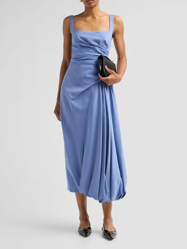 Lela Rose Faille Bubble Midi Dress