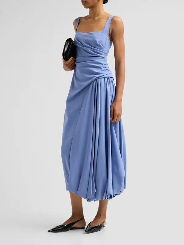 Lela Rose Faille Bubble Midi Dress