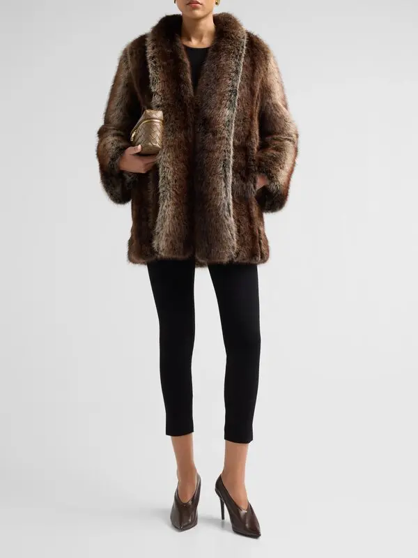ET OCHS Cooper Pelted Faux-fur Coat