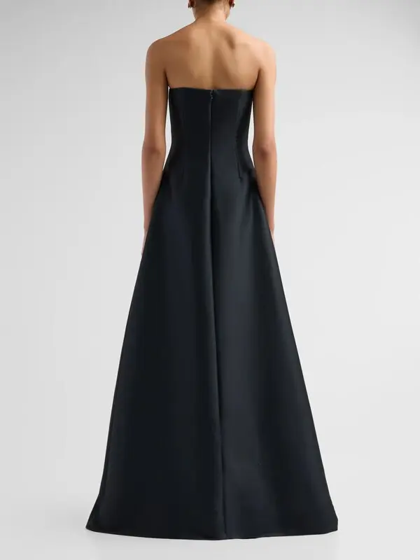 Rickie Freeman For Teri Jon Beaded Floral Mikado A-line Gown