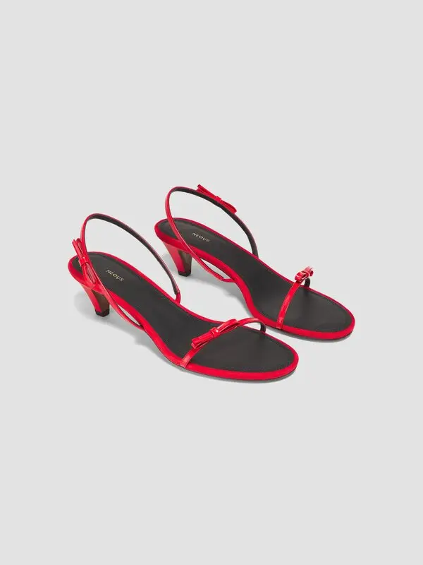 NEOUS Diwo 40mm Patent Leather Slingback Sandals - Red