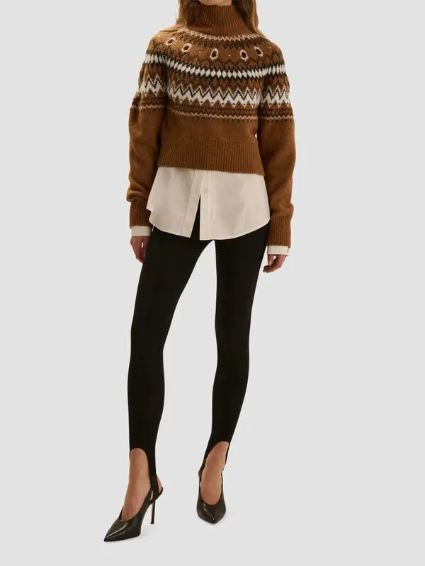 FAVORITE DAUGHTER Chalet Fair Isle-inspired Turtleneck Sweater