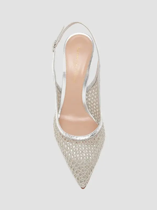 GIANVITO ROSSI Itaca 95mm Silk & Leather Stiletto Pumps