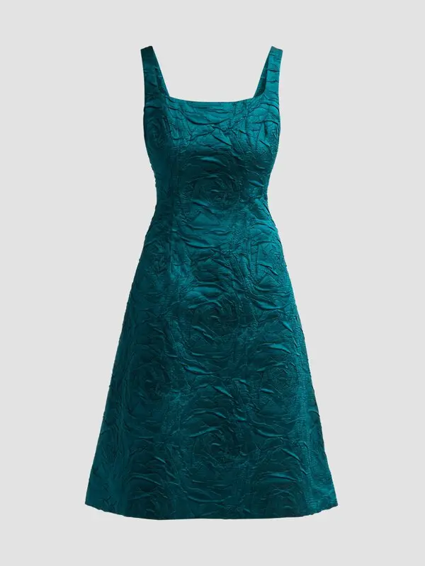 Rickie Freeman For Teri Jon Embossed Jacquard Mini Dress