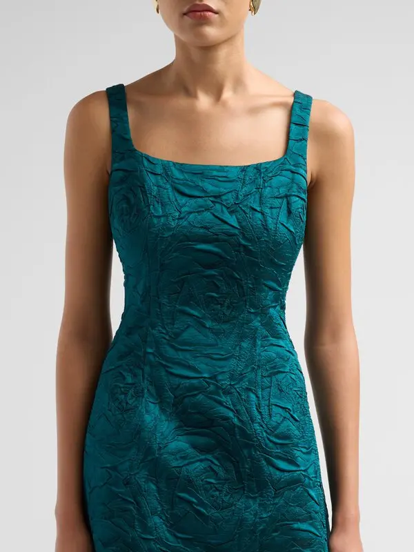 Rickie Freeman For Teri Jon Embossed Jacquard Mini Dress