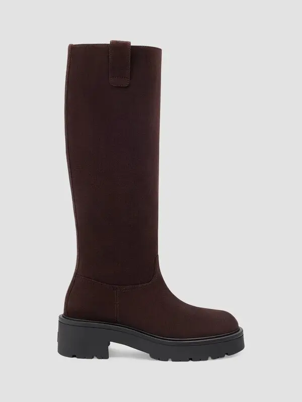 STUART WEITZMAN Ren 20mm Suede Knee-high Boots - Hickory