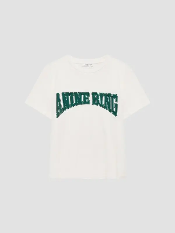 ANINE BING Shelley Cotton Crop T-shirt