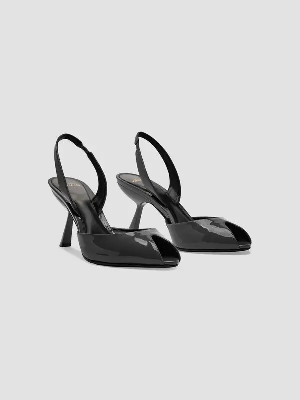 ALEXANDRE BIRMAN Miranda 85mm Patent Leather Slingback Pumps - Black