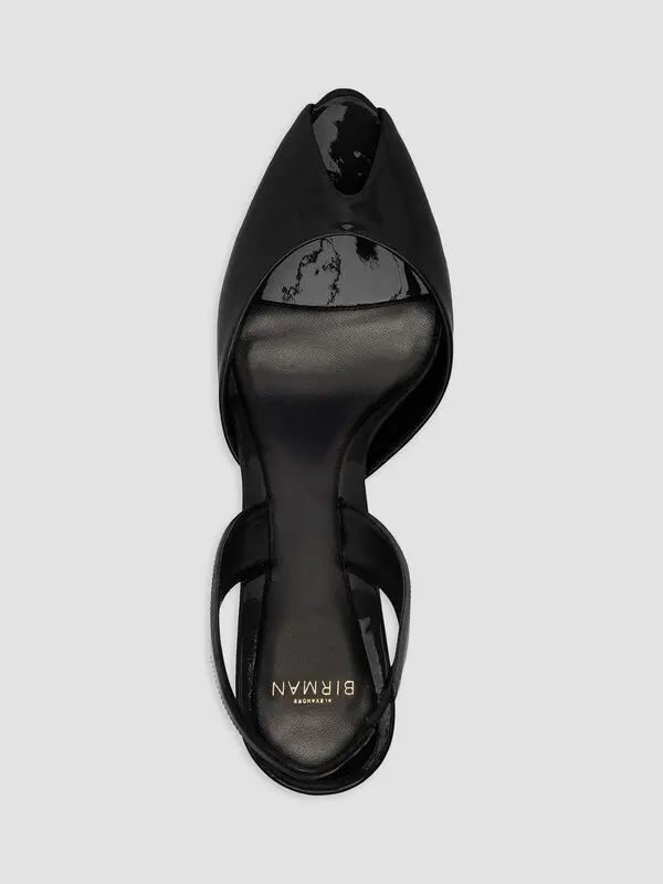 ALEXANDRE BIRMAN Miranda 85mm Patent Leather Slingback Pumps - Black
