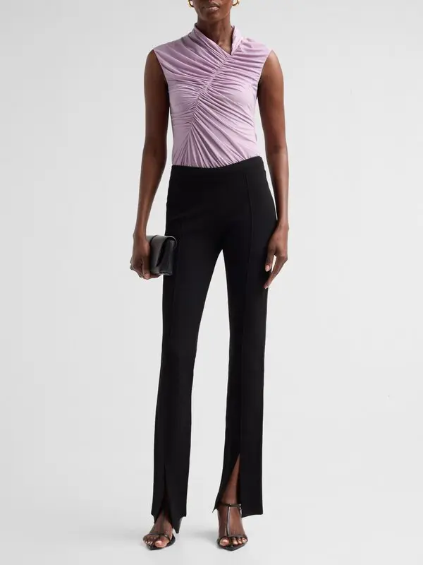 ET OCHS Bree Chiffon Ruched Bodysuit
