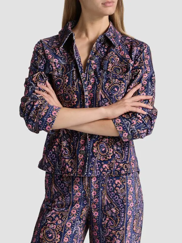 Cinq À Sept Canyon Paisley Velveteen Jacket