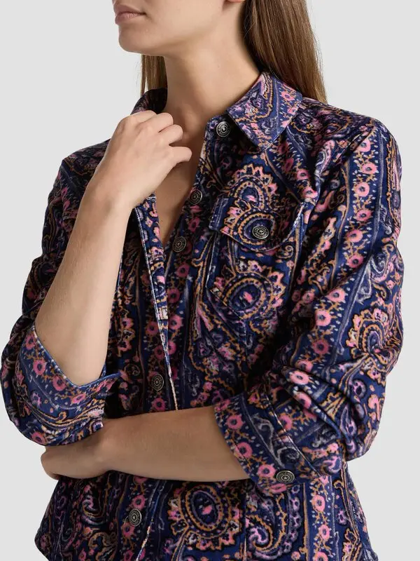 Cinq À Sept Canyon Paisley Velveteen Jacket