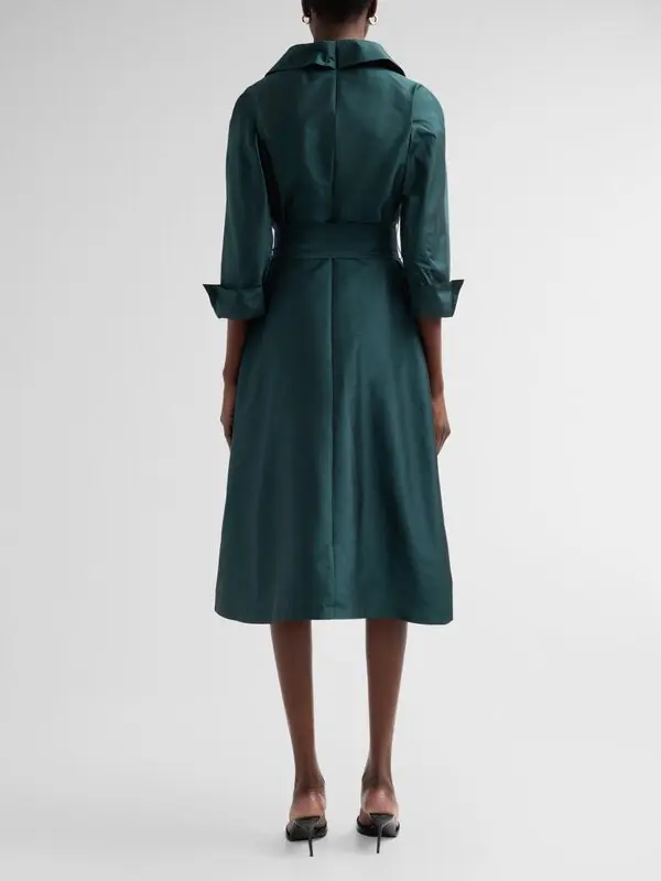 Rickie Freeman For Teri Jon Taffeta Shirtwaist Gown