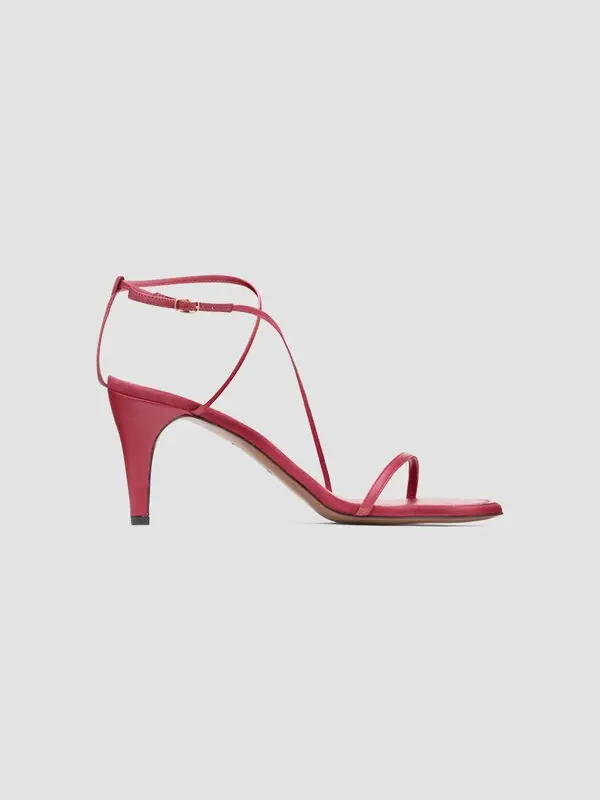 NEOUS Nostalgic Modernism Chamu 80mm Leather Sandals - Ruby