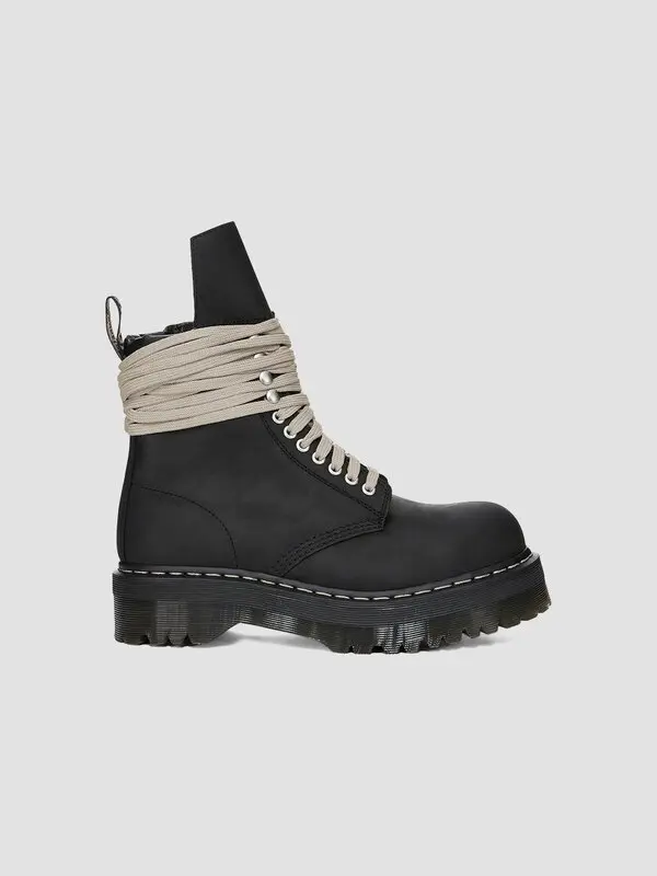 Rick Owens Dr. Martens X Quad-sole Steel-toe Leather Boots