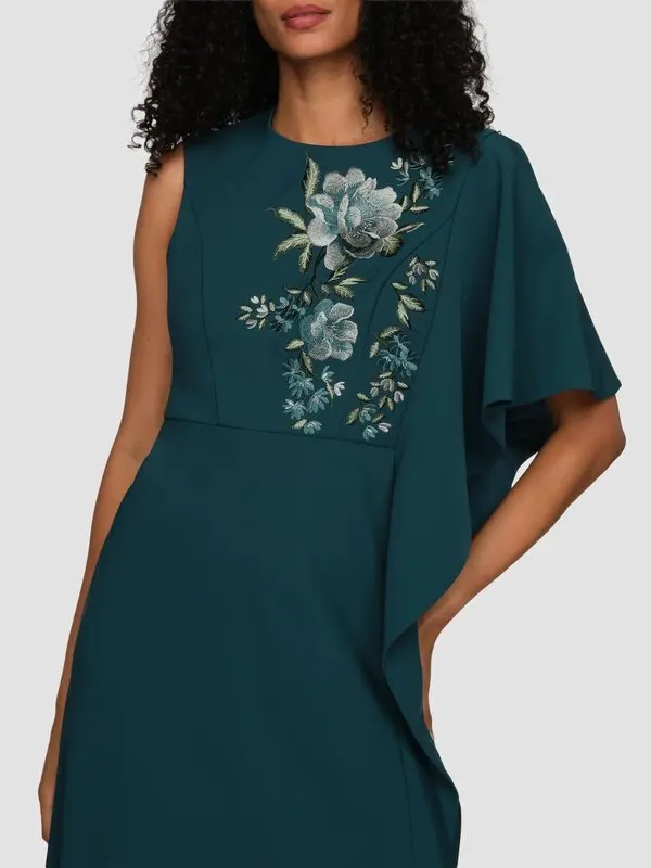 KAY UNGER Alisha Floral-embroidered Caftan Gown
