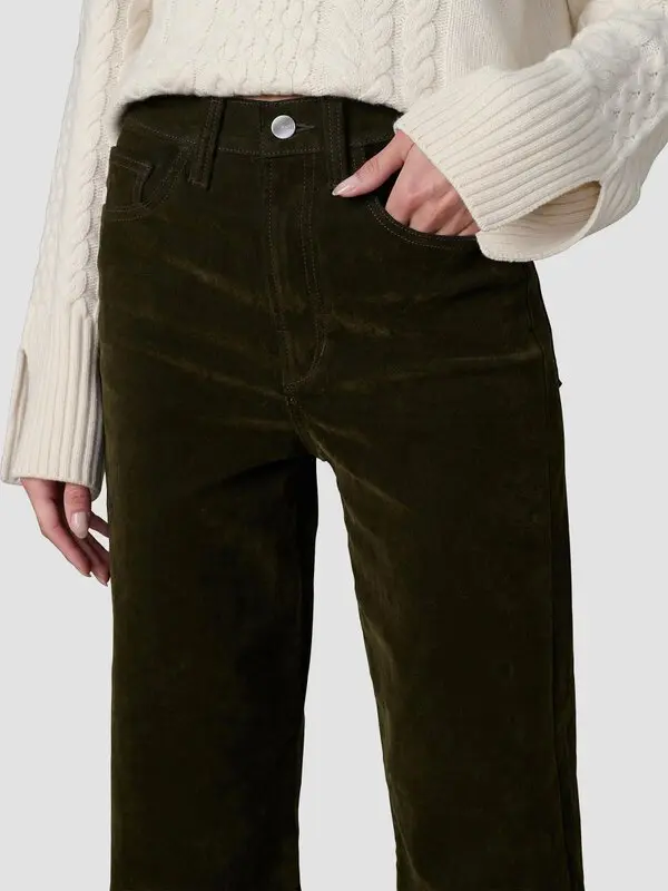 Joe's Jeans Margot Straight-leg Velvet Pants - Olive