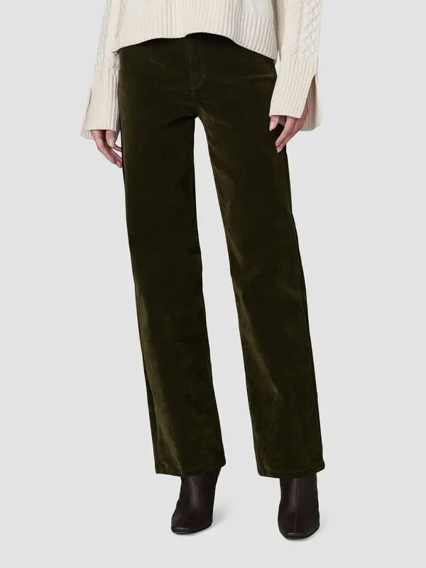 Joe's Jeans Margot Straight-leg Velvet Pants - Olive