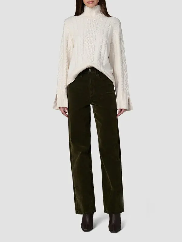 Joe's Jeans Margot Straight-leg Velvet Pants - Olive