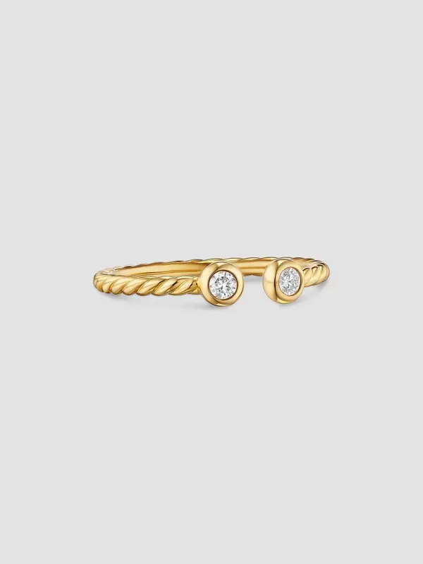 David Yurman Petite Modern Renaissance Open Round Ring In 18k Yellow Gold