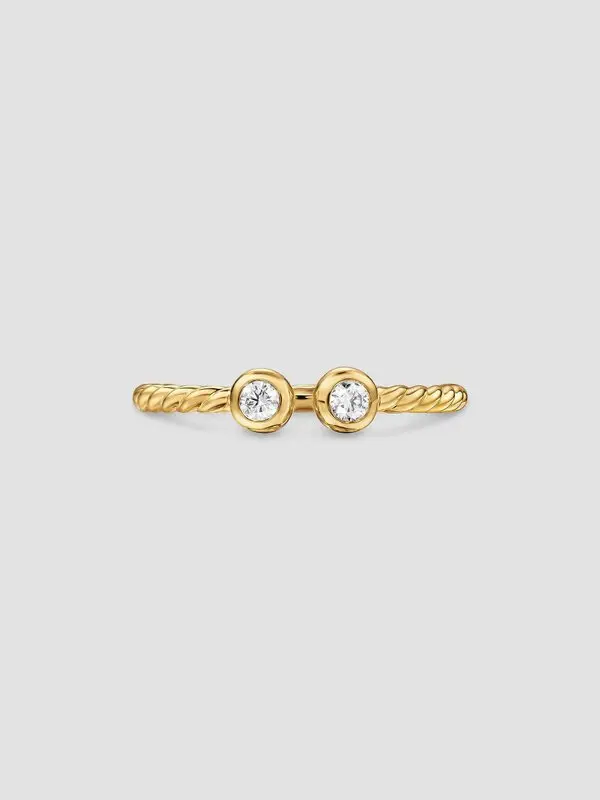 David Yurman Petite Modern Renaissance Open Round Ring In 18k Yellow Gold