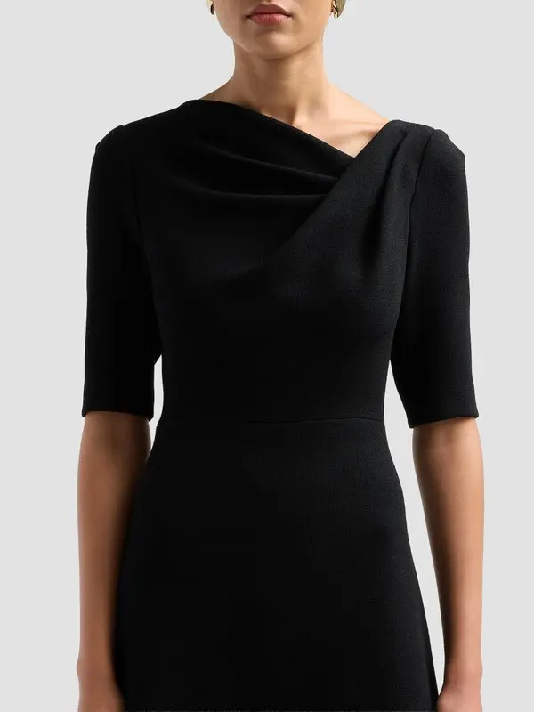 Rickie Freeman For Teri Jon Crêpe Asymmetric A-line Cocktail Dress
