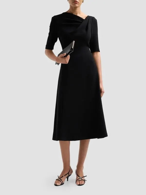 Rickie Freeman For Teri Jon Crêpe Asymmetric A-line Cocktail Dress