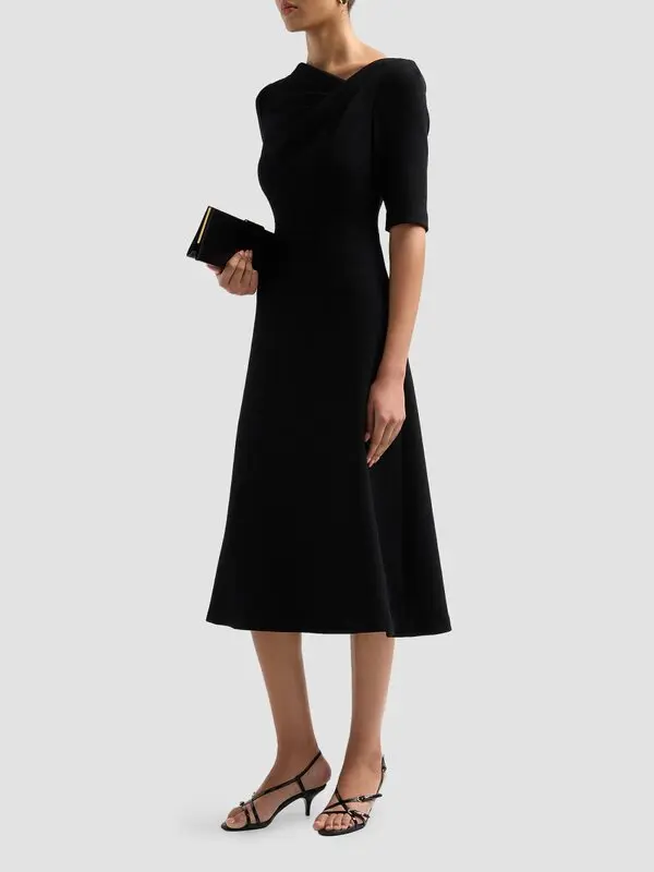 Rickie Freeman For Teri Jon Crêpe Asymmetric A-line Cocktail Dress