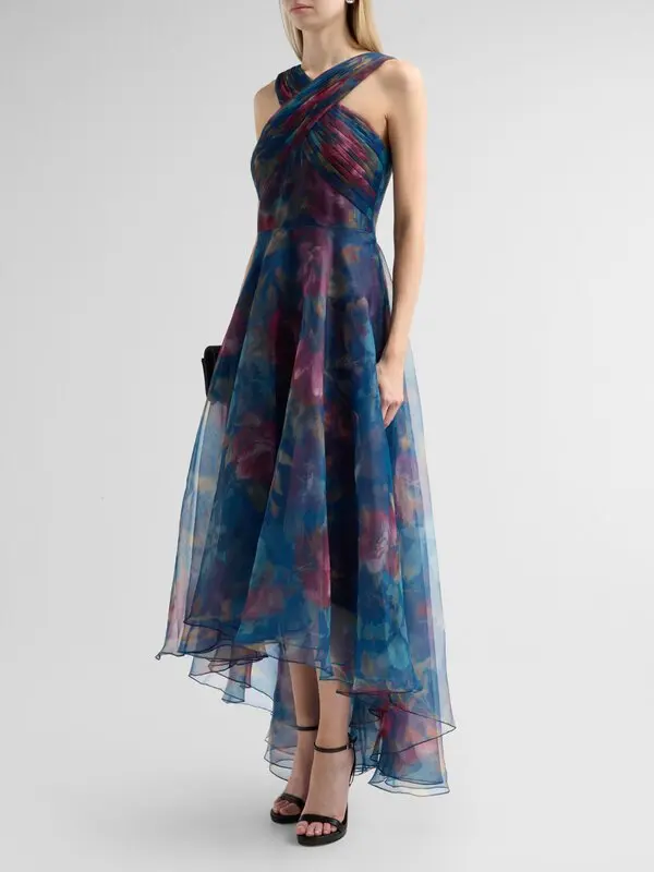 Theia Luana Organza High-low Gown