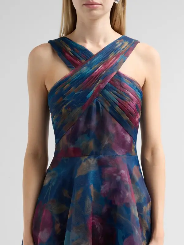Theia Luana Organza High-low Gown
