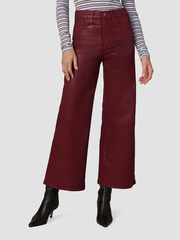 Joe's Jeans The Mia Coated Wide-leg Ankle Crop Jeans