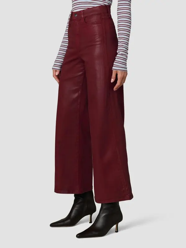 Joe's Jeans The Mia Coated Wide-leg Ankle Crop Jeans