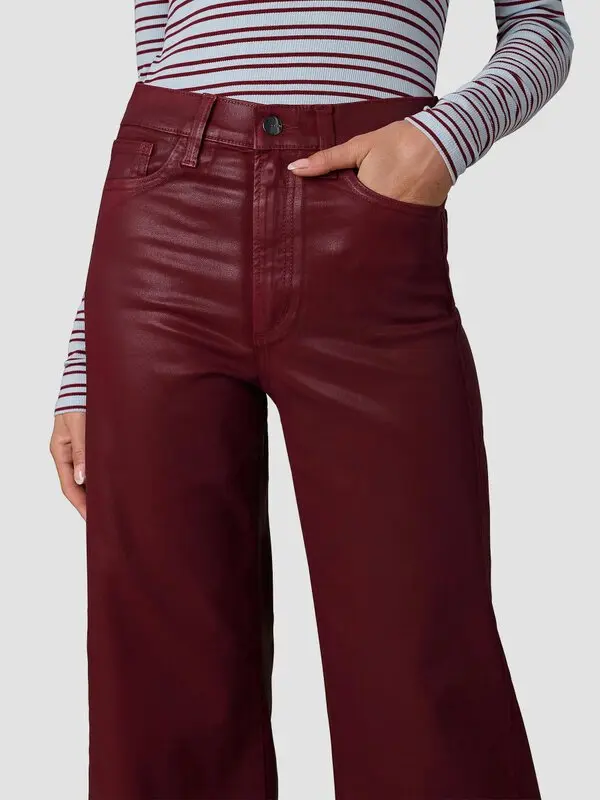 Joe's Jeans The Mia Coated Wide-leg Ankle Crop Jeans