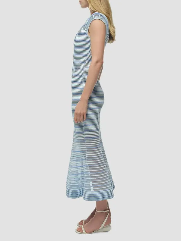 Simkhai Danica Striped Knit Midi-dress