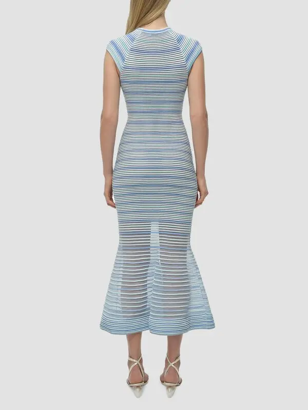 Simkhai Danica Striped Knit Midi-dress