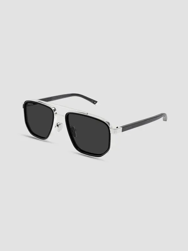 Gucci Noble Tip 53mm Geometric Pilot Sunglasses