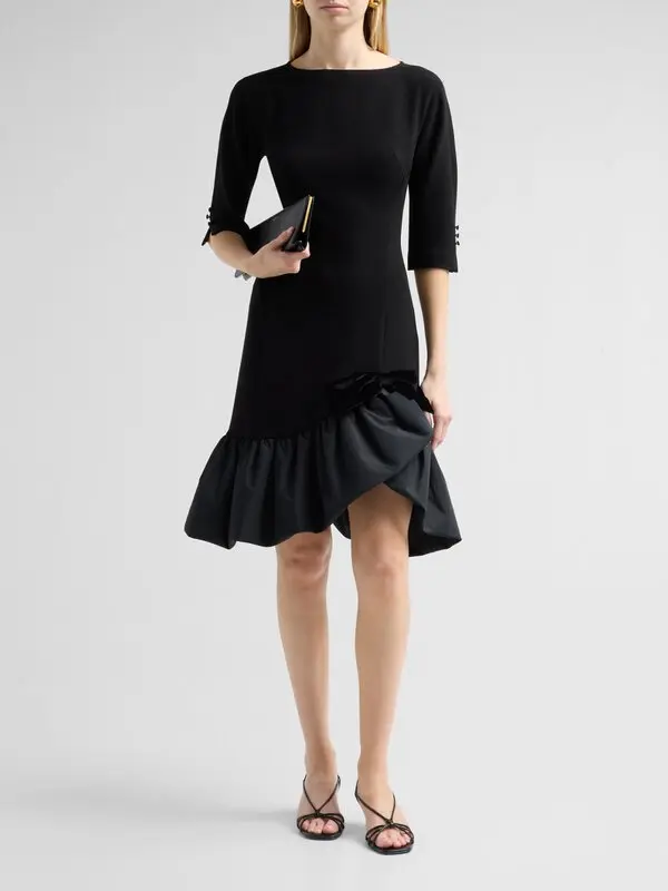 Rickie Freeman For Teri Jon Crêpe Taffeta Bubble-hem Cocktail Dress