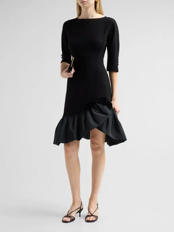 Rickie Freeman For Teri Jon Crêpe Taffeta Bubble-hem Cocktail Dress
