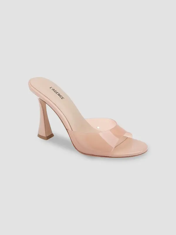 L'Agence Avery 100mm Curved-heel Sandals - Tan