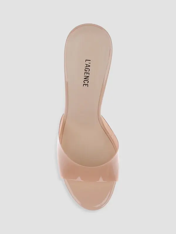 L'Agence Avery 100mm Curved-heel Sandals - Tan