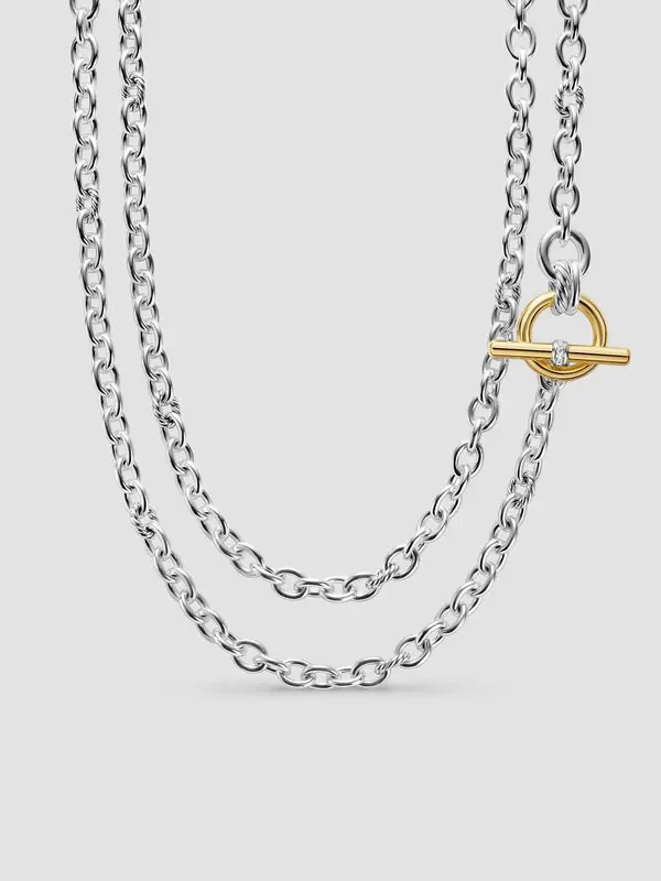 David Yurman Dy Mercer Double Row Toggle Chain Necklace, 8mm