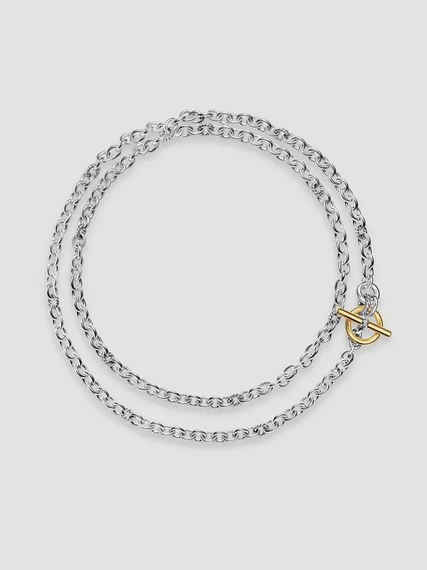 David Yurman Dy Mercer Double Row Toggle Chain Necklace, 8mm