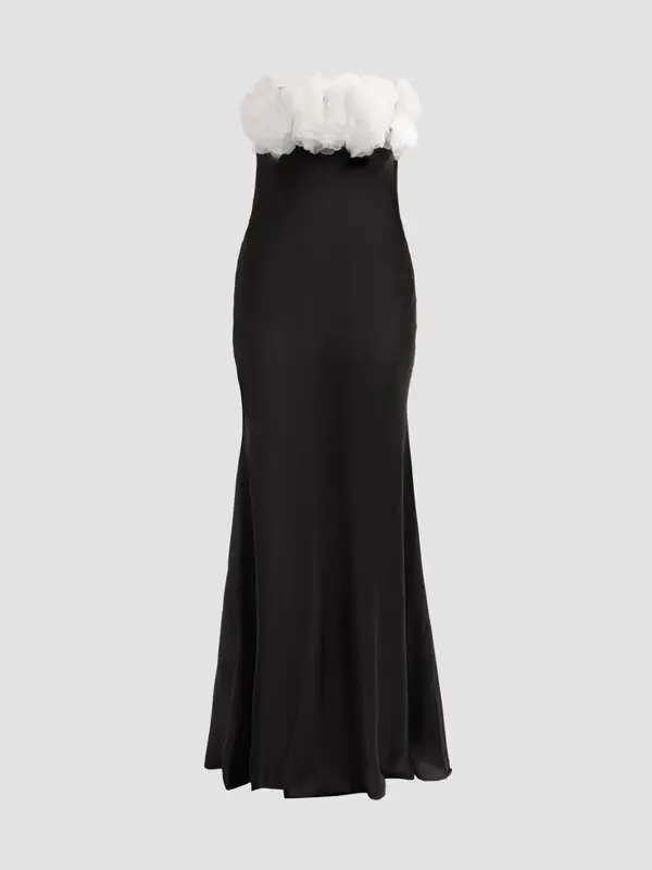 AS IT MAY Elea Rose Strapless Column Gown