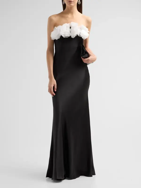 AS IT MAY Elea Rose Strapless Column Gown