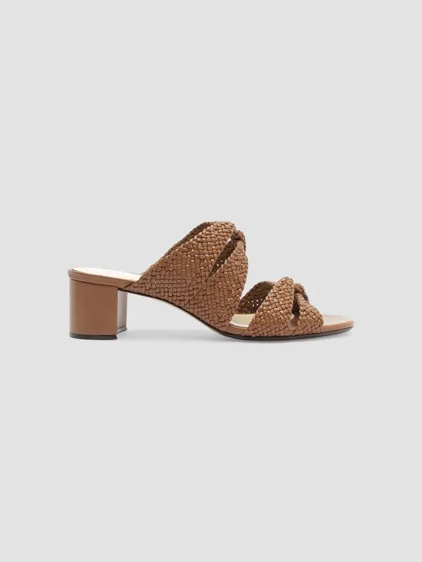 ALEXANDRE BIRMAN Sabrina 45mm Leather Block-heel Mules