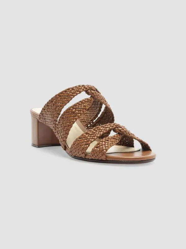 ALEXANDRE BIRMAN Sabrina 45mm Leather Block-heel Mules