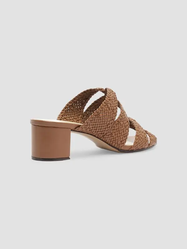 ALEXANDRE BIRMAN Sabrina 45mm Leather Block-heel Mules