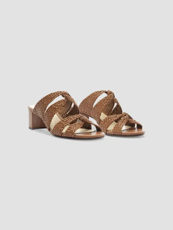 ALEXANDRE BIRMAN Sabrina 45mm Leather Block-heel Mules