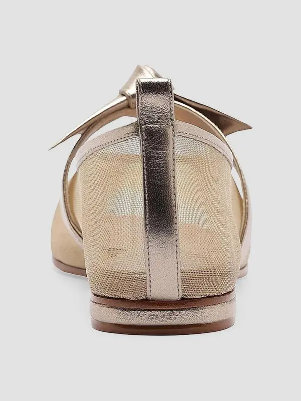 ALEXANDRE BIRMAN Clarita Leather-trim Mesh Ballet Flats - Luna