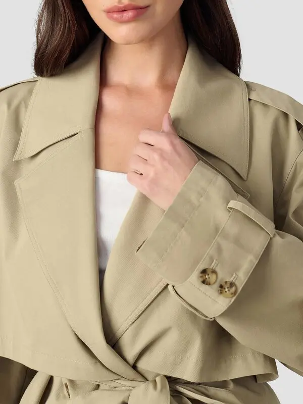 Joe's Jeans The Liz Cropped Trench Coat - Camel